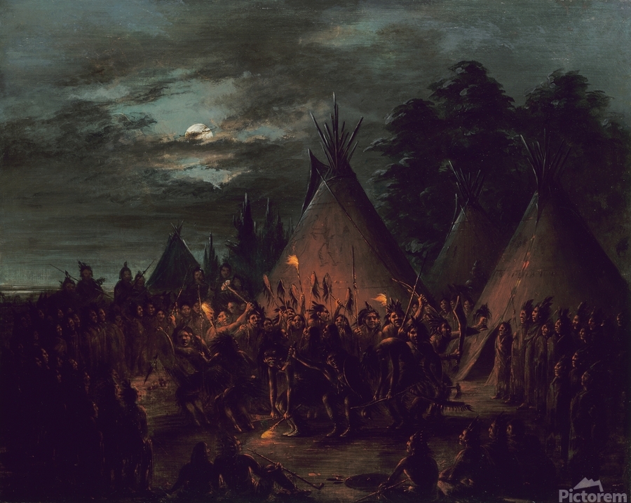 Scalp Dance Sioux [1845–48] by George Catlin [1796–1872] par MyCozyFineArt